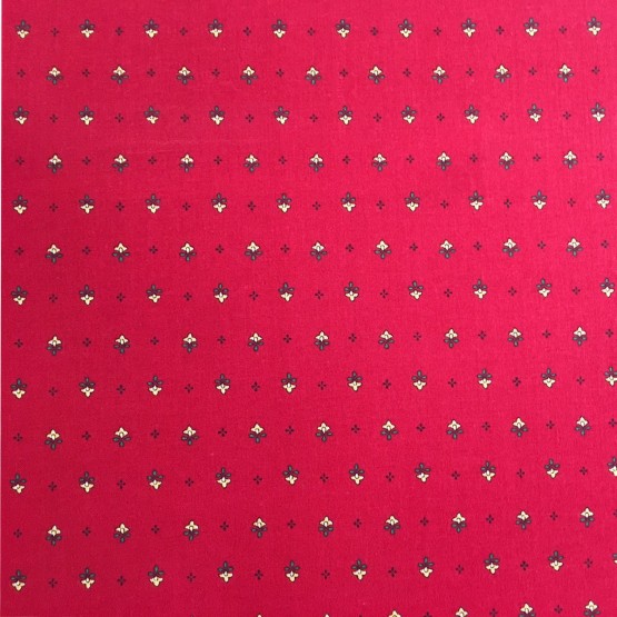 Tissu au mètre coton provençale rouge all over